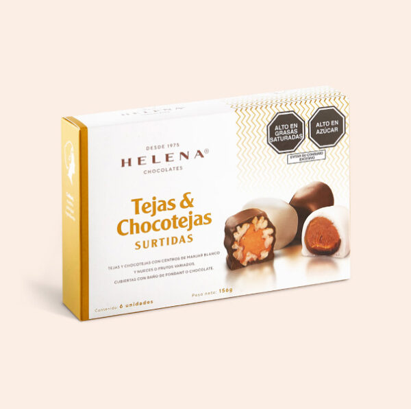 Tejas y Chocotejas Surtidas 156g x 6 unds - Chocolates Helena